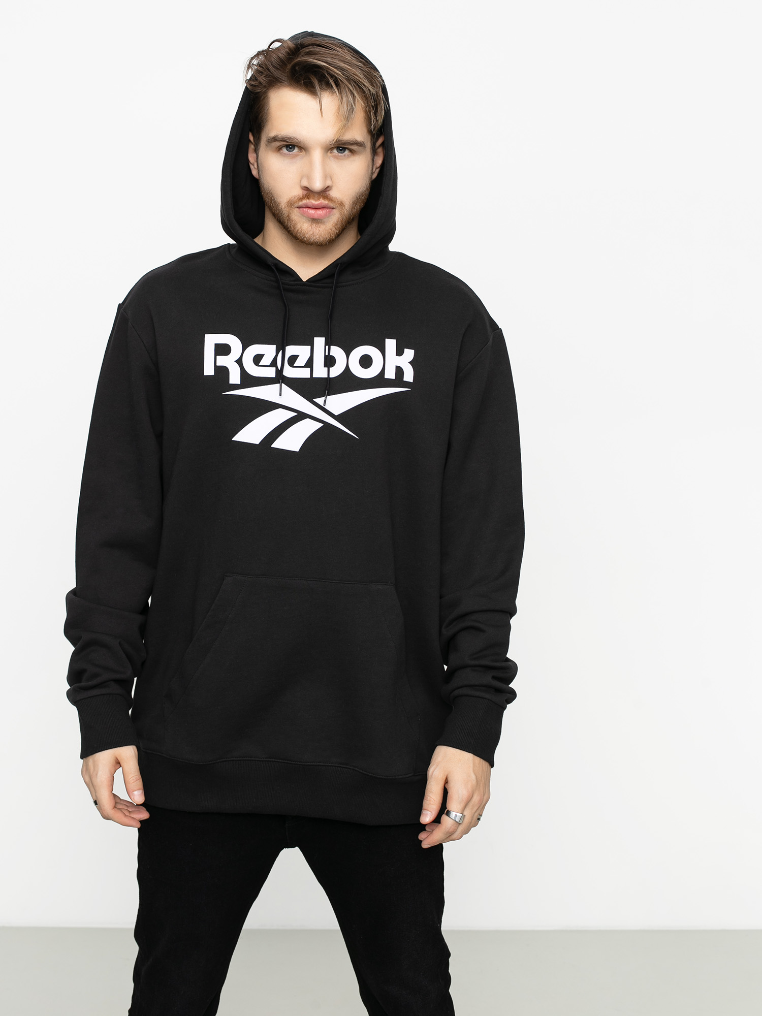 Hanorac cu glugă Reebok Cl F Vector HD - negru (black)