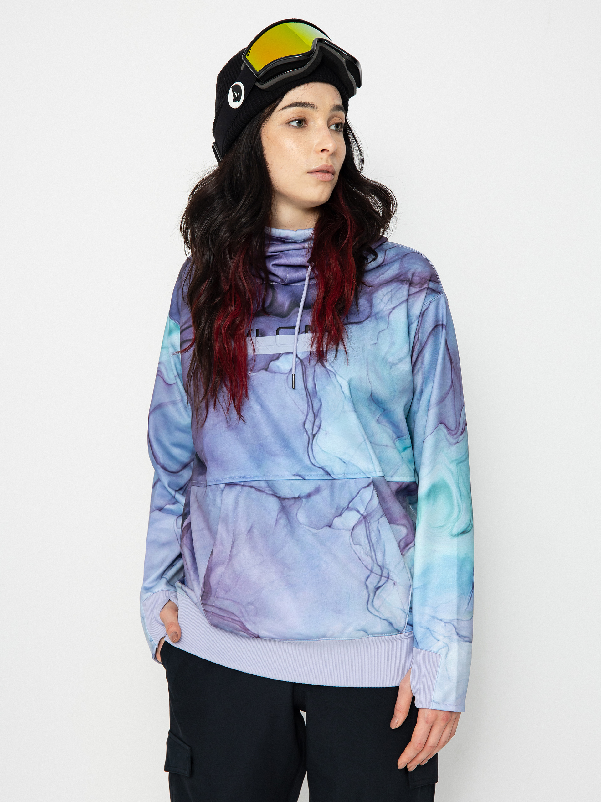 Hanorac termic Volcom Hydro Riding HD Wmn - multicolor (glacier ink)