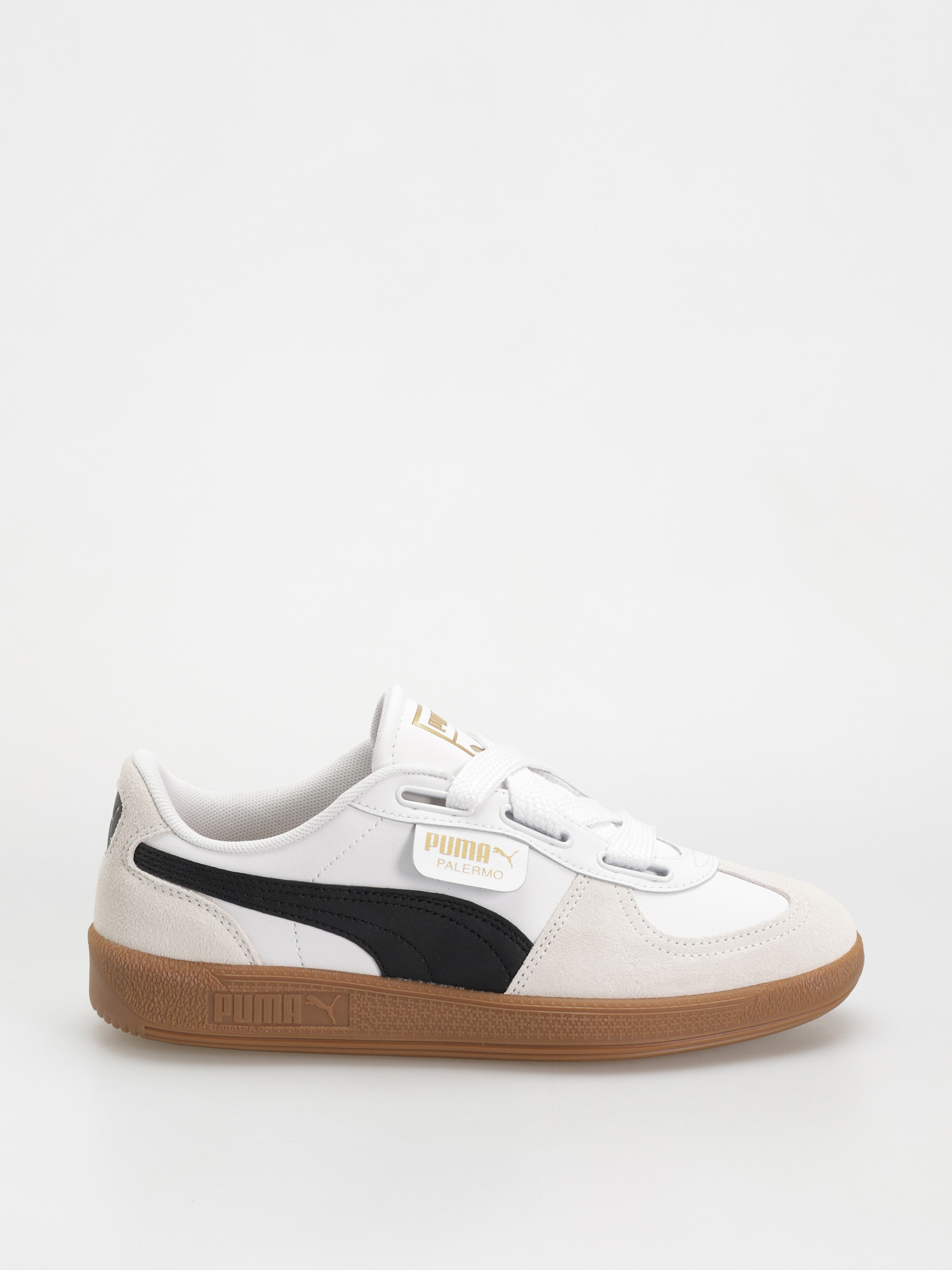 Pantofi Puma Palermo Wide Lace SD - alb (puma white puma black)