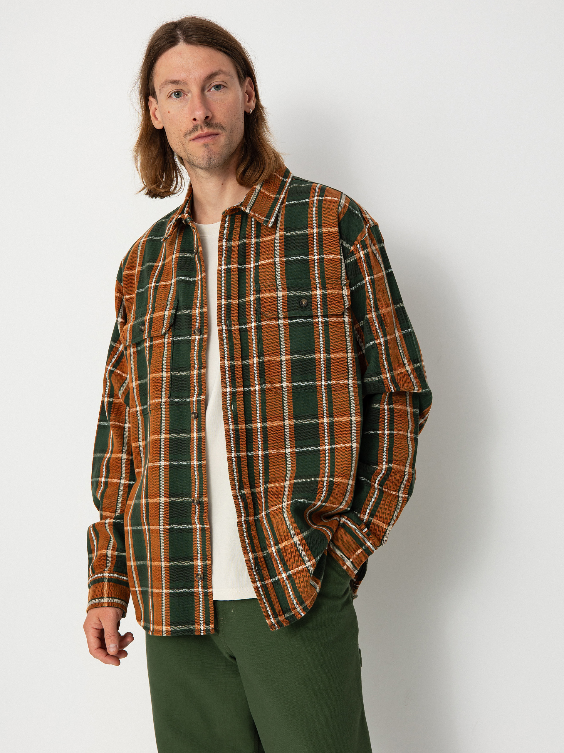 Cămașă Carhartt WIP Hobart - portocaliu (hobart check/sycamore tree)