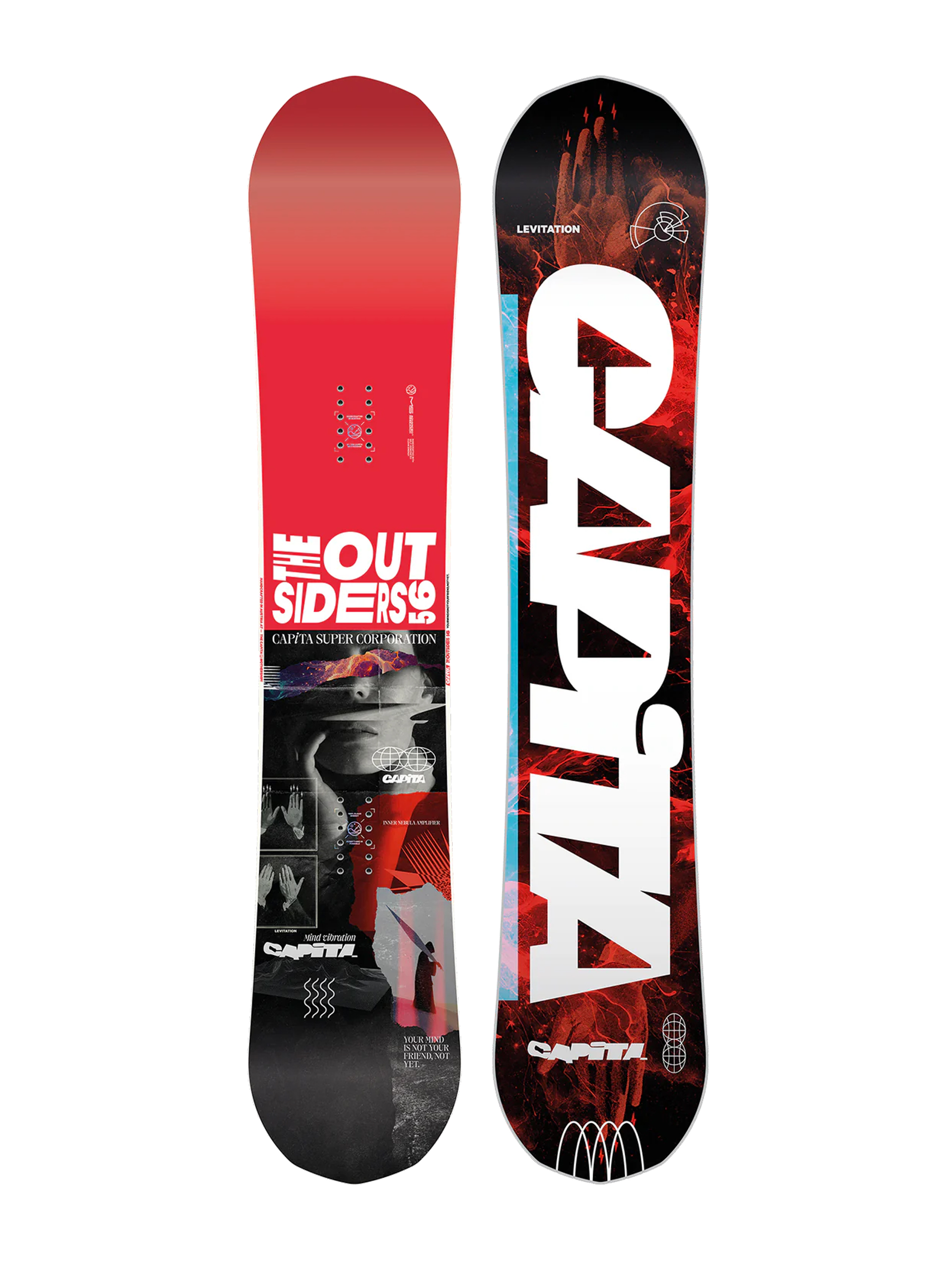 Snowboard Capita The Outsiders - roșu, negru, multicolor (red)