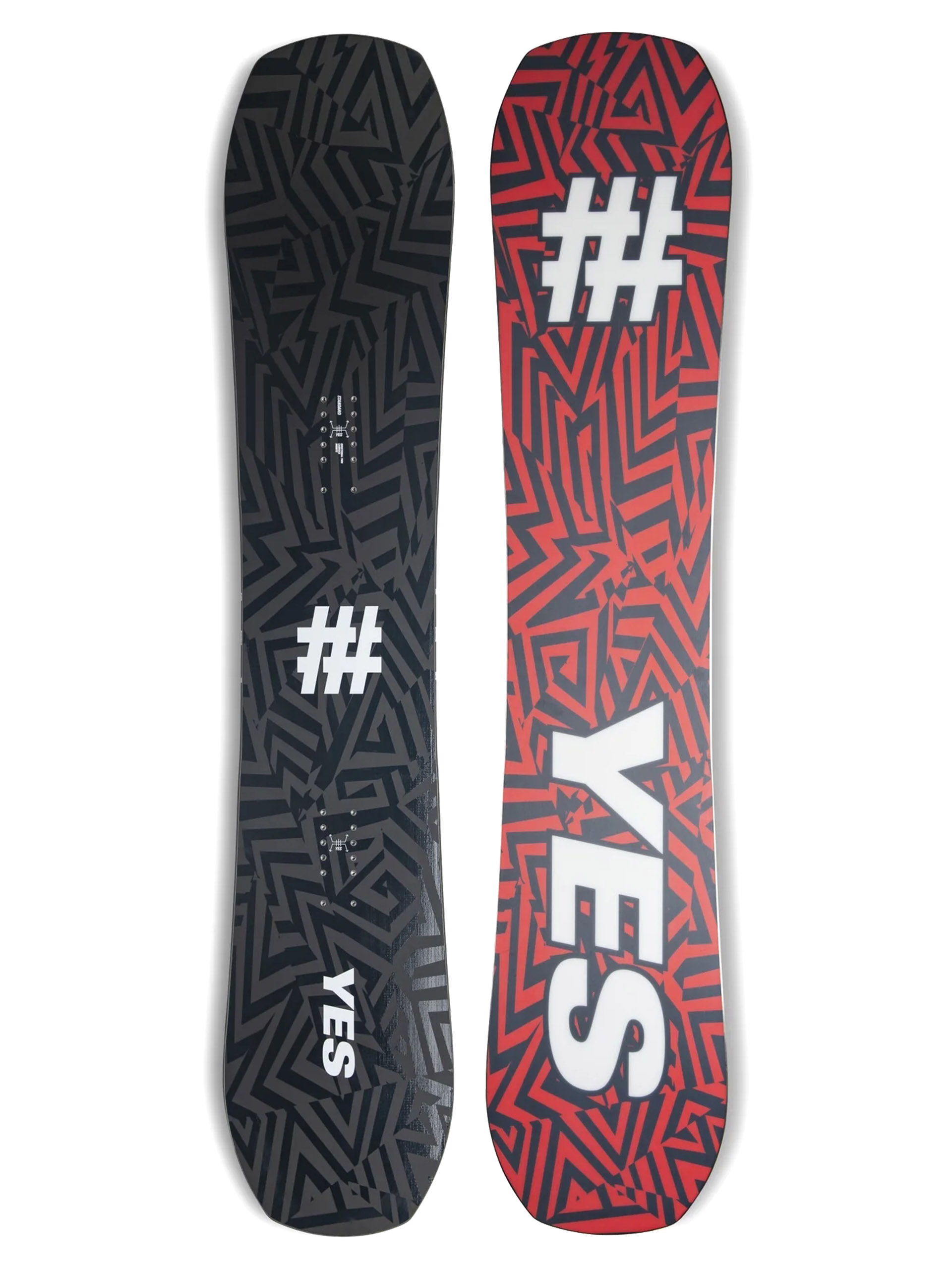 Snowboard Yes Standard - roșu, negru, multicolor (black)